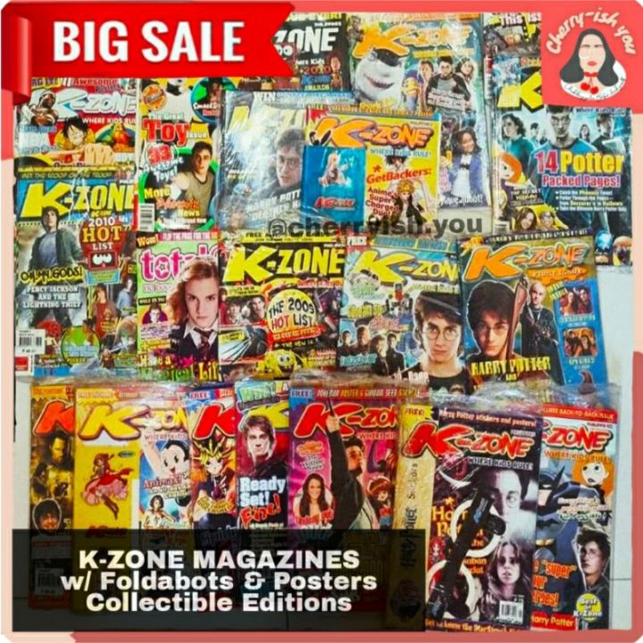 K-ZONE MAGAZINES w/ FOLDABOTS 2 (2012 - 2016)+POSTER, STICKERS &TOYS|Vintage K Zone/KZone Back ...