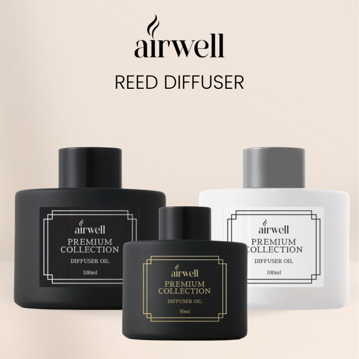 Airwell Matte Black and White Reed Diffuser Home Scents | Home ...