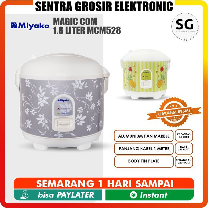 MIYAKO Magic Com 1.8 Liter MCM528 / Rice Cooker MCM 528 / Penanak Nasi ...