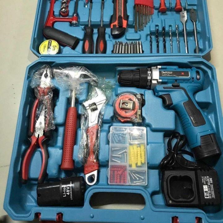 (ร้านอยู่ในไทย) สว่านไร้สาย 36V GOBOSS พร้อมอุปกรณ์ชุดใหญ่ TL81 | Lazada.co.th