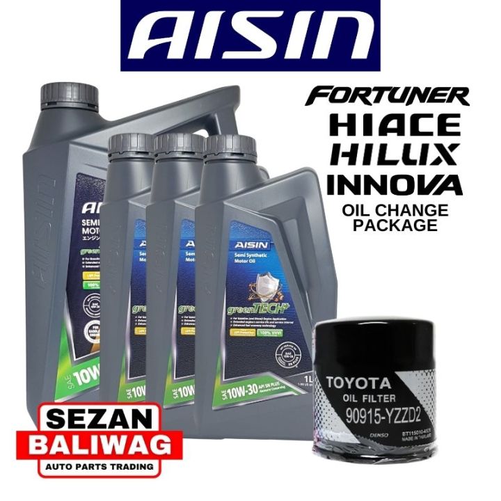 AISIN 10W-30 7 LITERS OIL CHANGE PACKAGE TOYOTA FORTUNER HILUX INNOVA DIESEL 1KD 2KD | Lazada PH