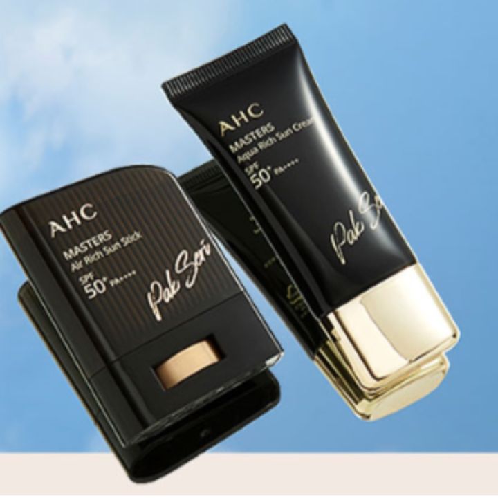 【现货】[AHC] Masters Air Rich Sun Stick 14g / Sunscreen 30ml / Sun Cream SPF 50+ 保湿防晒霜/防晒棒 | Lazada