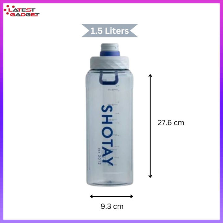 Shotay 4508 1.5L Water Bottle 27.6 x 9.3cm | Lazada PH