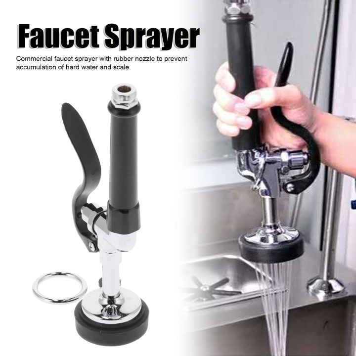 Pre-Rinse Spray Valve Kitchen Sink Faucet High Pressure with Rubber ...