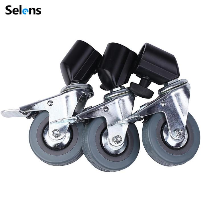 Selens 3pcs Heavy Duty Universal Caster Wheels For Light Stand ...