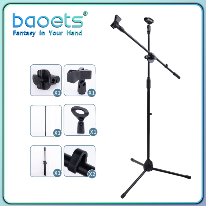 Portable Microphone Stand PRO 360° Rotating Adjustable Height Mic Stand ...