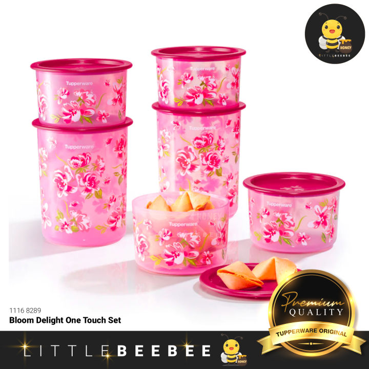 Tupperware Royale Bloom One Touch Canister 600ml / 950ml / 1.25L / 2.0L / 3.0L / 4.3L 特百惠 密封罐 ...