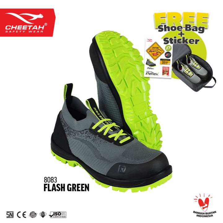 "FREE SHOE BAG DAN STIKER EXCLUSIVE" Cheetah Reflex 8083 Flash Green ...