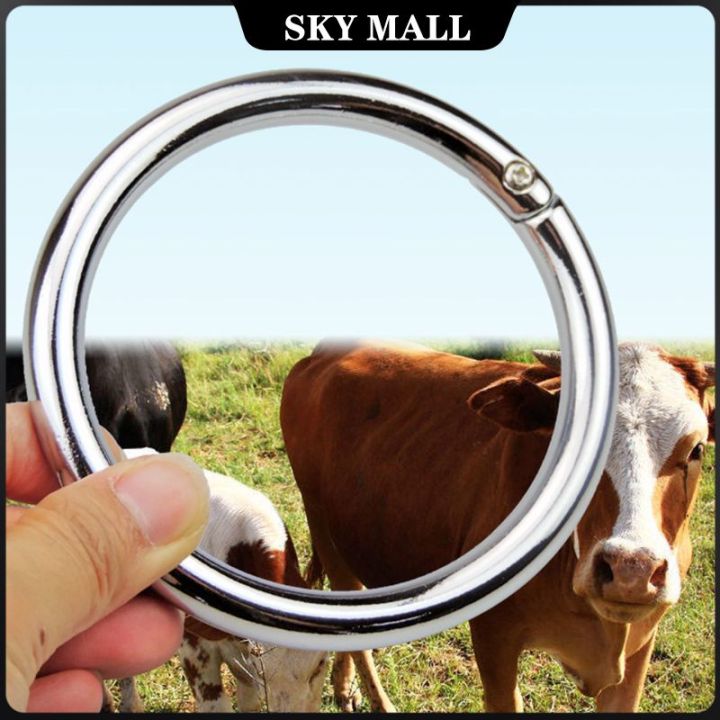 7cm Stainless Steel Bull Cow Cattle Nose Ring Nose Traction Rings Large ...