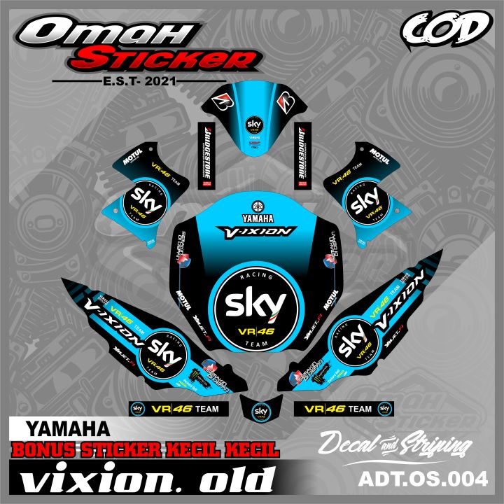 Decal Yamaha VIXION OLD .Sticker Decal Lis Variasi VIXION OLD Full Body ...