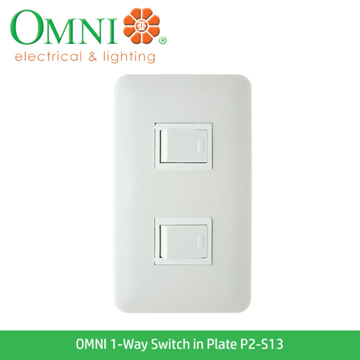 Omni 1-Way 2 Gang Switch in Plate Model P2-S13 | Lazada PH