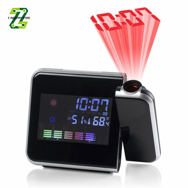 Digital Alarm Clock Weather Station Led Temperature Humidity Weather ...