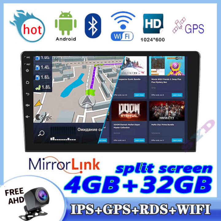 [4GB RAM+32G IPS Screen ] 7/9/10 Inch Android Player Double Din Car ...