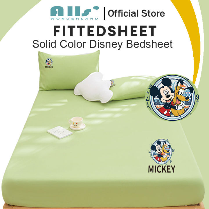 Alls' Wonderland Solid Color Fittedsheet Cartoon Bedsheet Disney Fitted ...