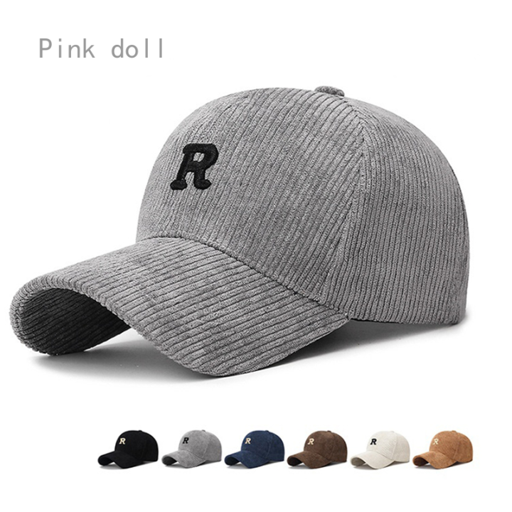 Autumn And Winter Baseball Cap Fashion Letter R Solid Color Cap For Men ...