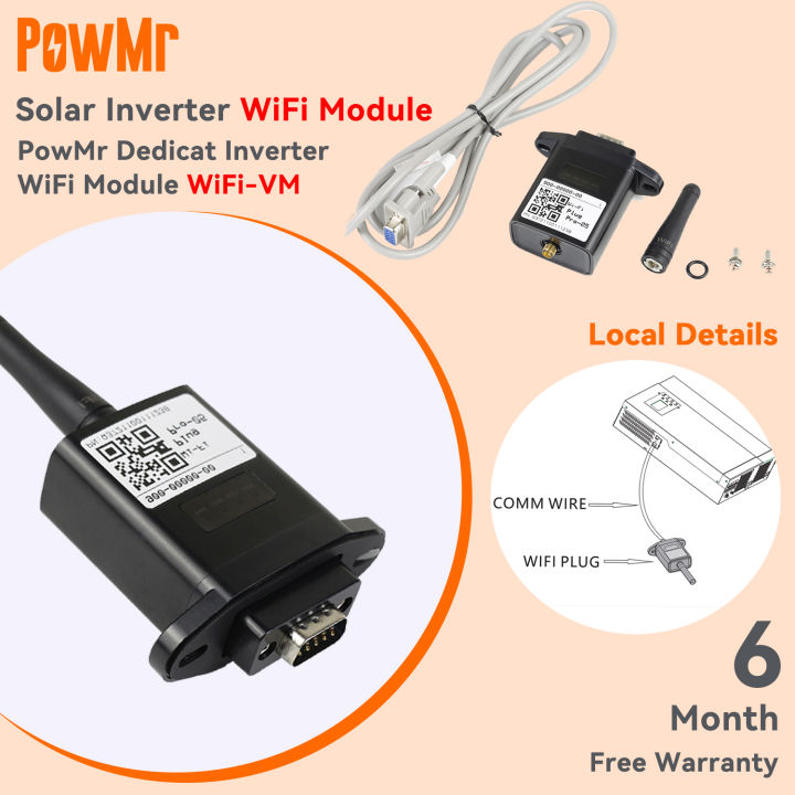 PowMr MPPT Solar Inverter WiFi Module Wireless Device With RS232 Port ...