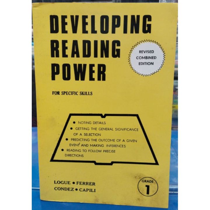 DEVELOPING READING POWER GRADE 1-6 by Capili-Ferrer | Lazada PH