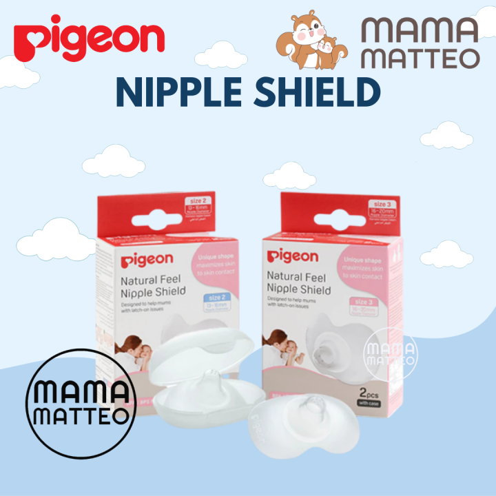 PIGEON Natural Feel Nipple Shield / Silikon Pelindung Nipple Puting Ibu ...