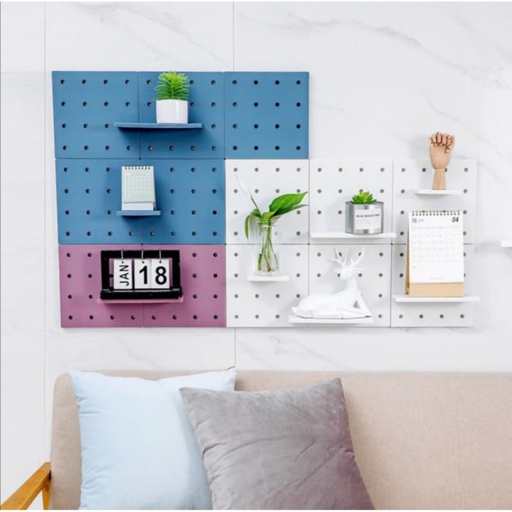 Cute Pegboard Shelf Plastic Wall Organizer Decorative Hanging Pegboards ...