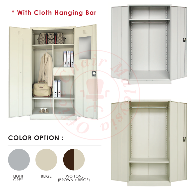 Steel Full Height Wardrobe with Swinging Door / Home & Office Cabinet ...