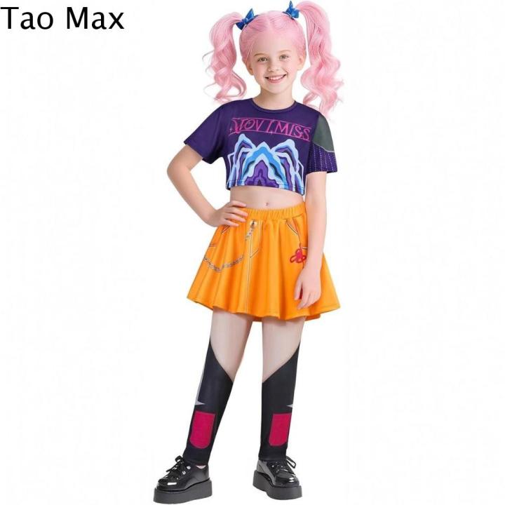 TAO MAX 3D Printed Pattern Demon Hunters Cosplay Costume Elegant Dress ...