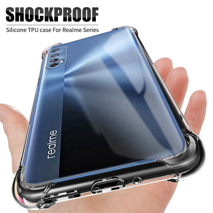 Camera Protection Airbag Shockproof TPU Case for Realme 13 12 11 10 9 Pro Plus + 9i 8 8i 7 7i 6 ...