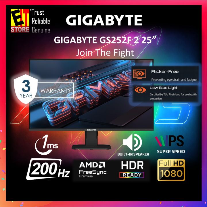 GIgabyte Monitor GS25F 2 25” 200HZ REFRESH RATE / GS27F 27" SUPERSPEED ...