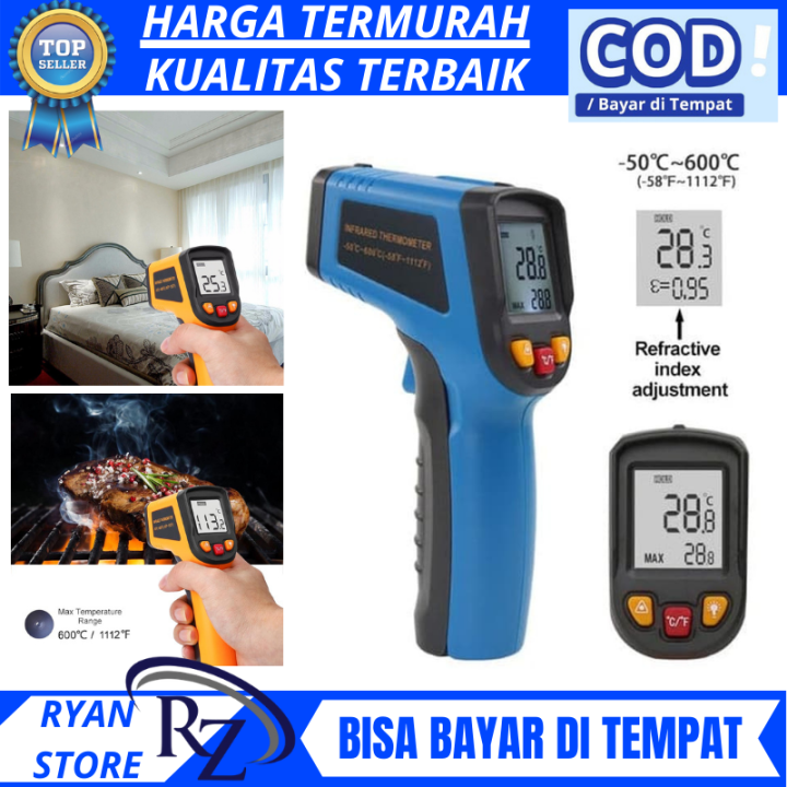 Thermometer Digital Infrared Metode Laser Non Contact untuk Mengukur ...