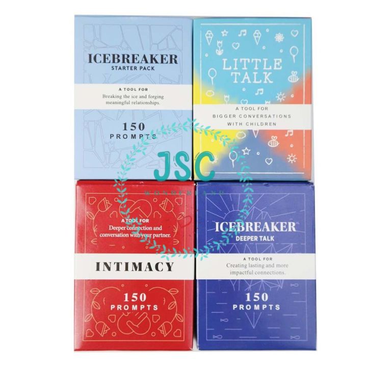 Icebreaker Deck Deeper Talk Conversation Card Pack to Expand ...