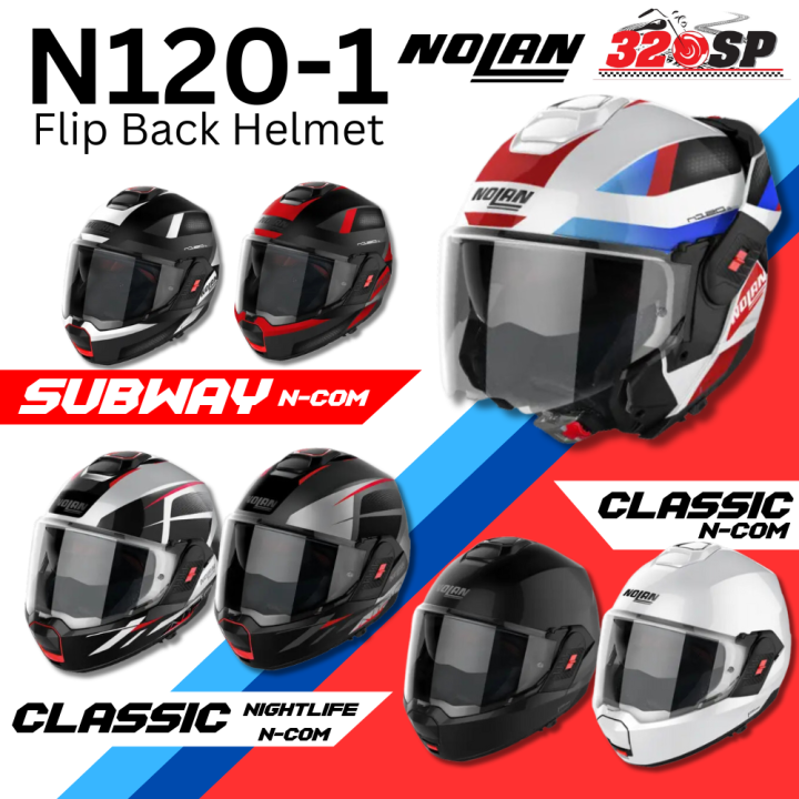 หมวกกันน็อคยกคาง NOLAN N1201 FLIP BACK !!320SP | Lazada.co.th