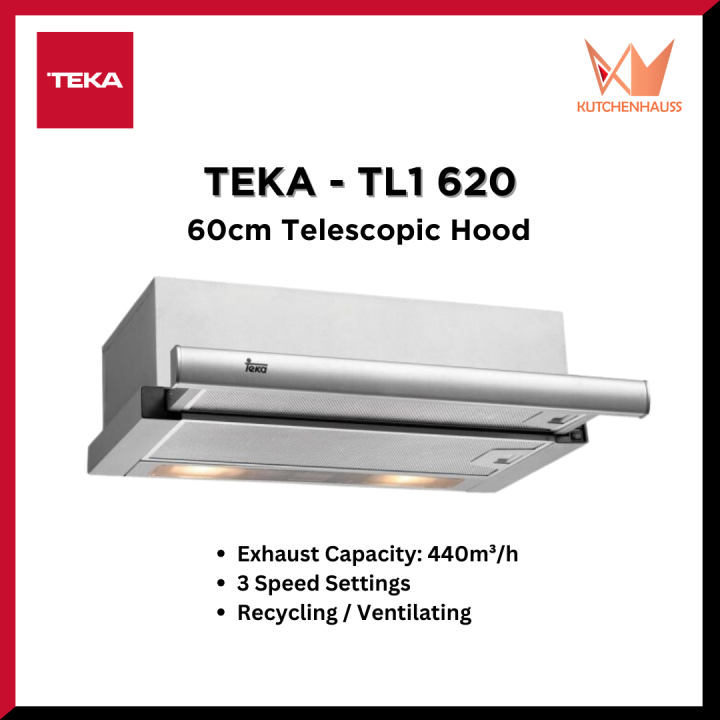 TEKA - 60cm Telescopic Pull Out Hood (Recycle/Ventilation) | TL1 620 ...