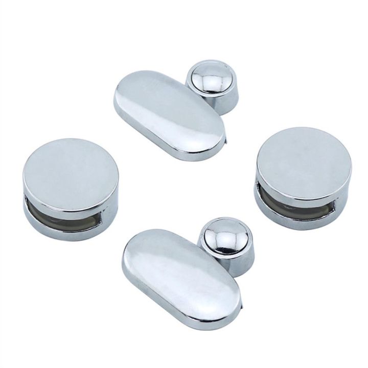 Zinc alloy round oval fixing clip glass mirror fixing bracket toilet ...