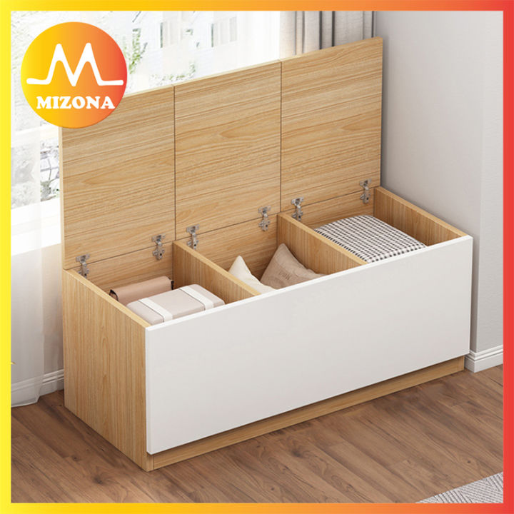 MIZONA 60cm/90cm Flip Bay Window Cabinet Storage Bedroom Tatami Balcony ...