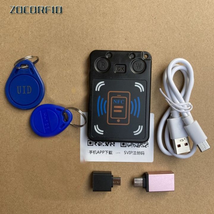 NFC-PM8 RFID Smart Chip Card Copier NFC Encryption Key Reader 13.56Mhz Token Duplicator 125Khz ...