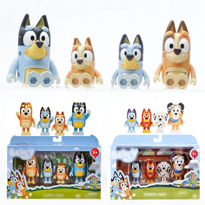 Bluey Family Action Figure Bingo Chilli Joint Movable Doll Model Kids ...
