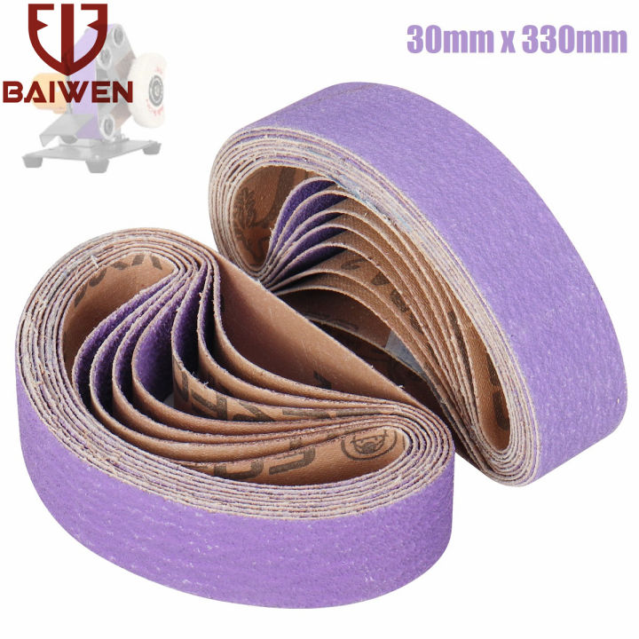 BAI WEN 330MM X 30MM Sanding Belts Sandpaper Ceramic Abrasive Belt For ...