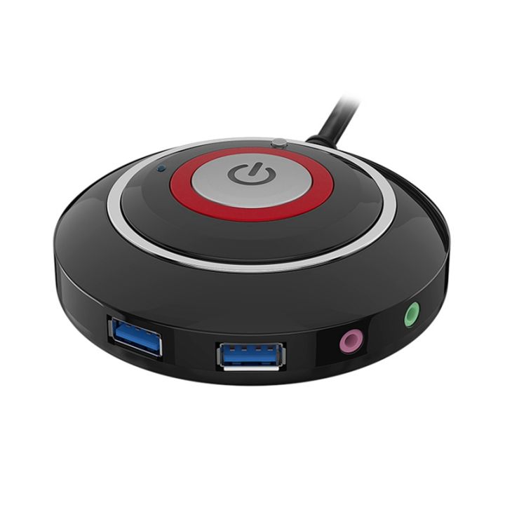 Desktop Computer Switch Button with Dual USB Ports and Audio PC ...