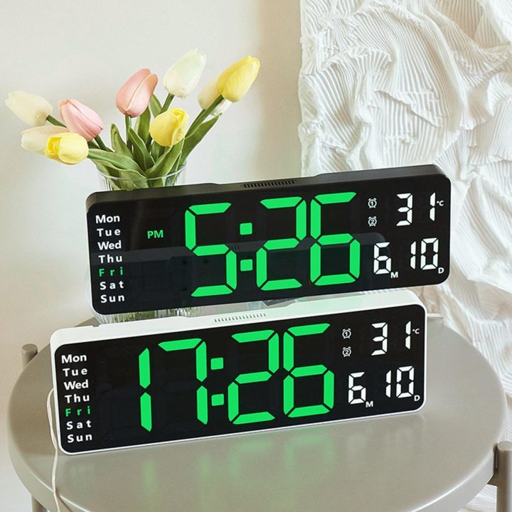 [Creativity home furnishing] Large Digital Wall Clock Remote Control ...