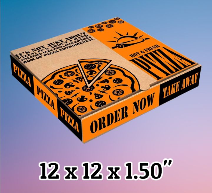 PIZZA BOX CORRUGATED - 12 inches ORANGE (50pcs/bundle) | Lazada PH