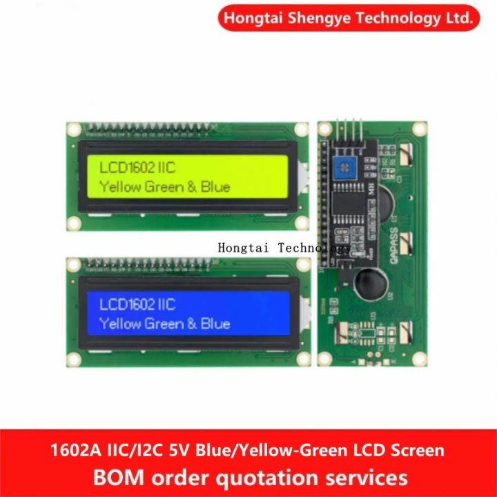 Lcd1602 1602 Lcd 5v Module Blue/ Screen Green Screen 16x2 Characters Lcd Display Pcf8574 Iic I2c ...