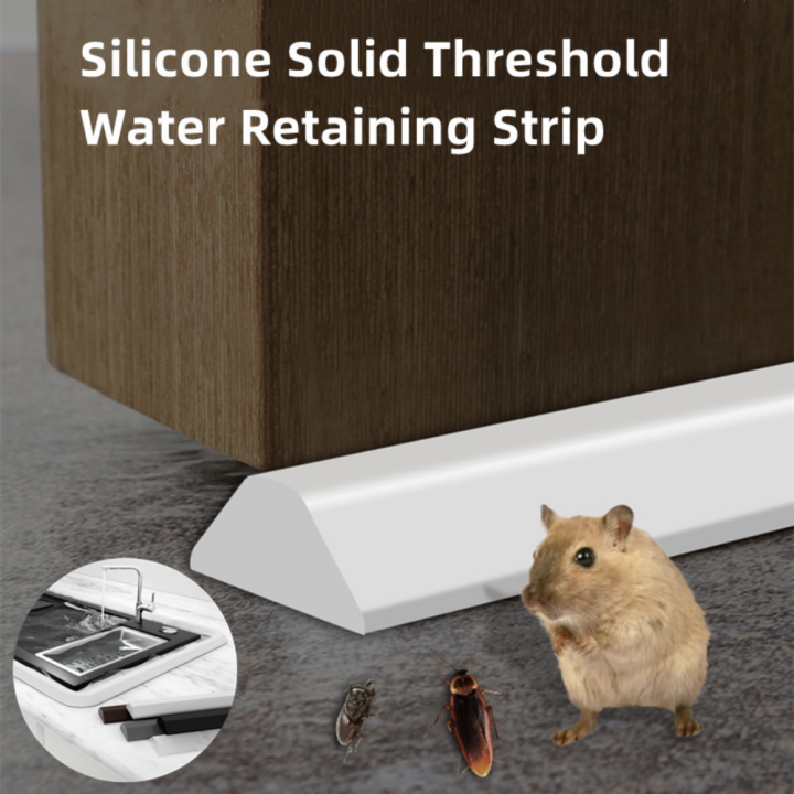Water Stopper Threshold Shower Barrier Blocking Strip Retention System ...