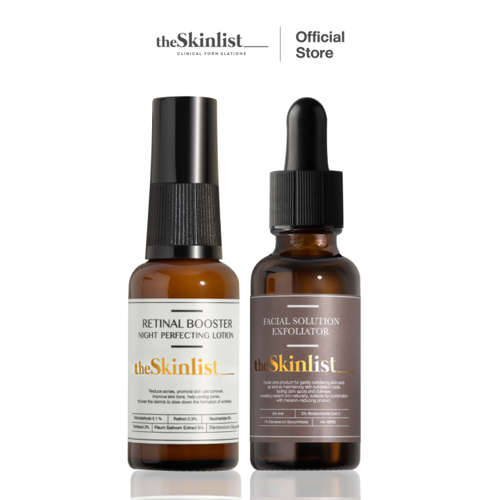 SET Skin Cycling ริ้วรอย รูขุมขน จุดด่างดำ The Skinlist Facial Solution ...