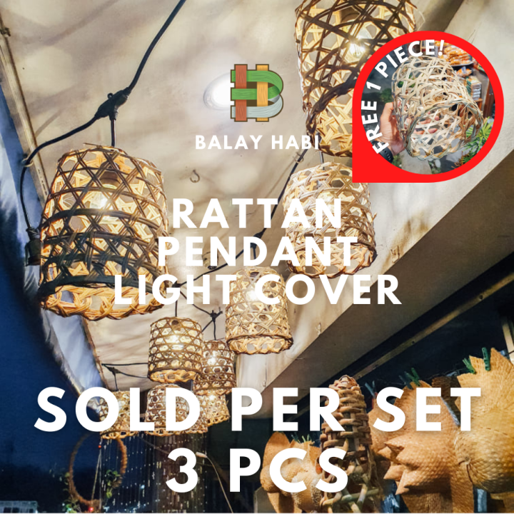 Rattan Native Pendant lamp for string light cover. | Lazada PH