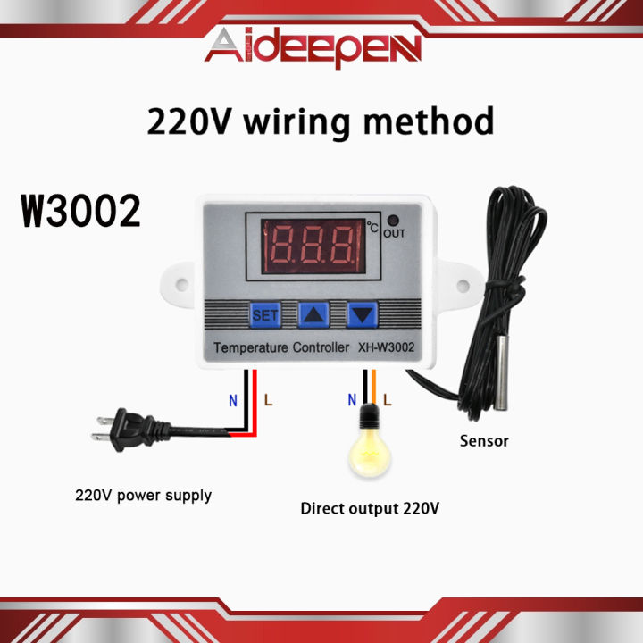 Aideepen XH-W3002 W3002 Incubator 220V Led Digital Thermoregulator ...