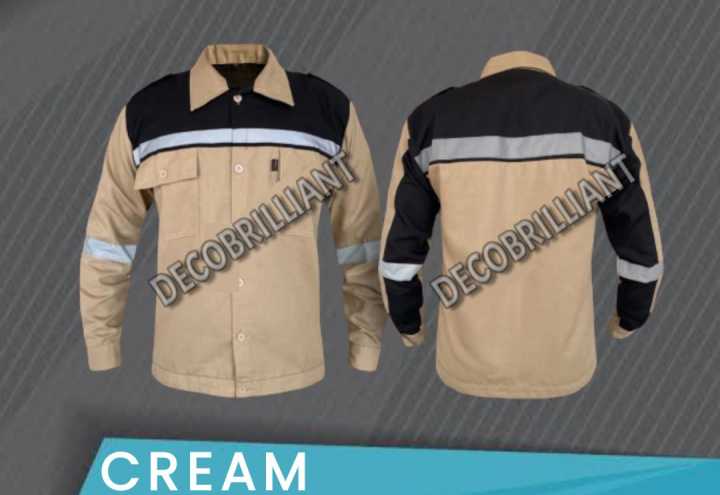 Baju Proyek Kombinasi 2 Tone / Baju Kerja Lapangan | Lazada Indonesia