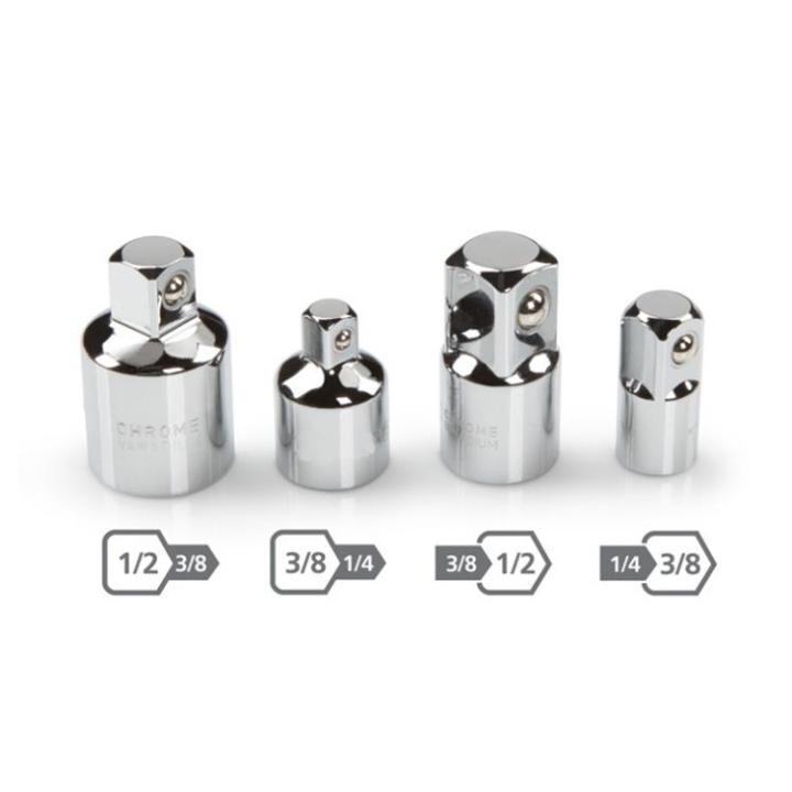 4pcs 1/4 3/8 1/2 Drive Socket Adapter Converter Reducer Air Impact ...