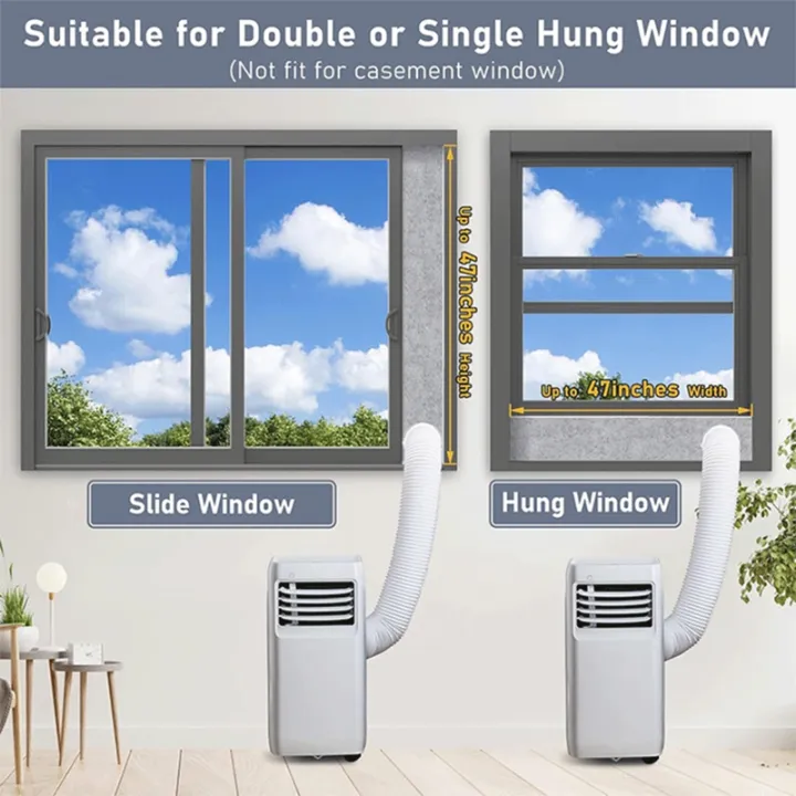 【DTR】-Adjustable AC Window Seal Panels Sturdy & Thick Air Conditioner ...