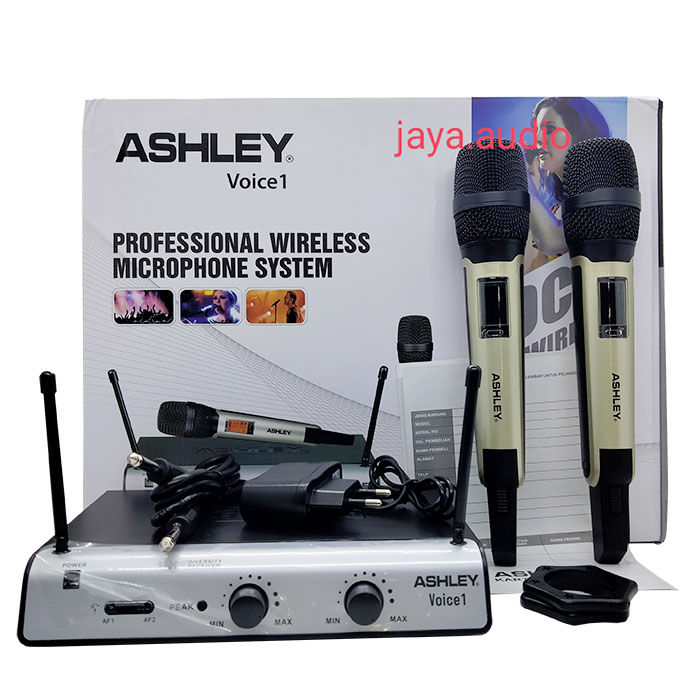 Mic Wireless ASHLEY VOICE 1 Microphone Tanpa Kabel Mik Vokal Wireles ...