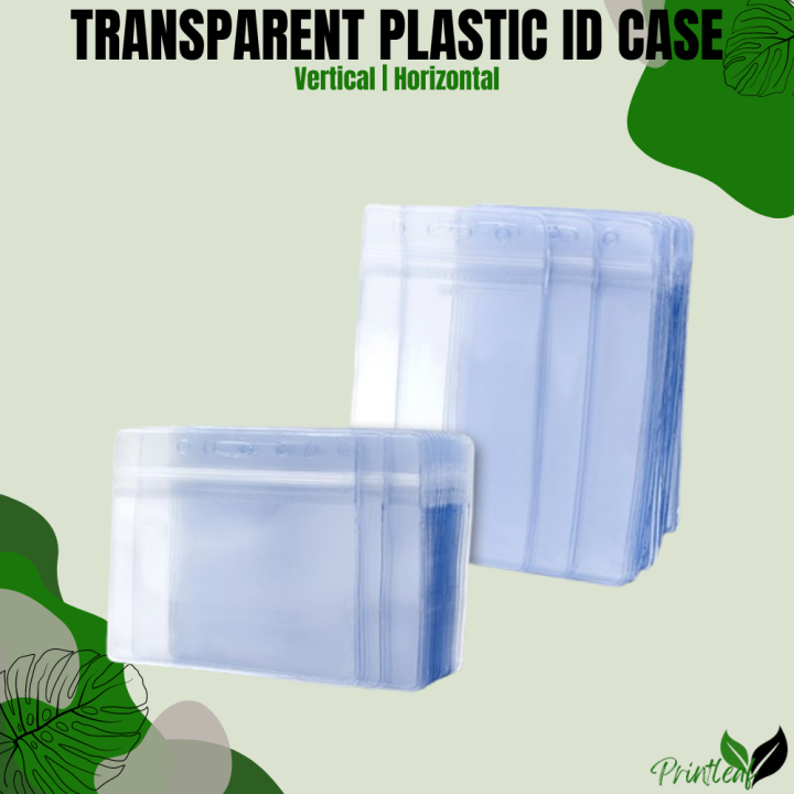 Printleaf- Transparent Plastic ID Holder with Zip Lock ID Protector ...