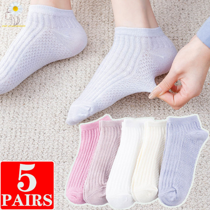 5Pairs Lot Cute Women Short Socks Boat Chaussette Femme Skarpety Cotton ...